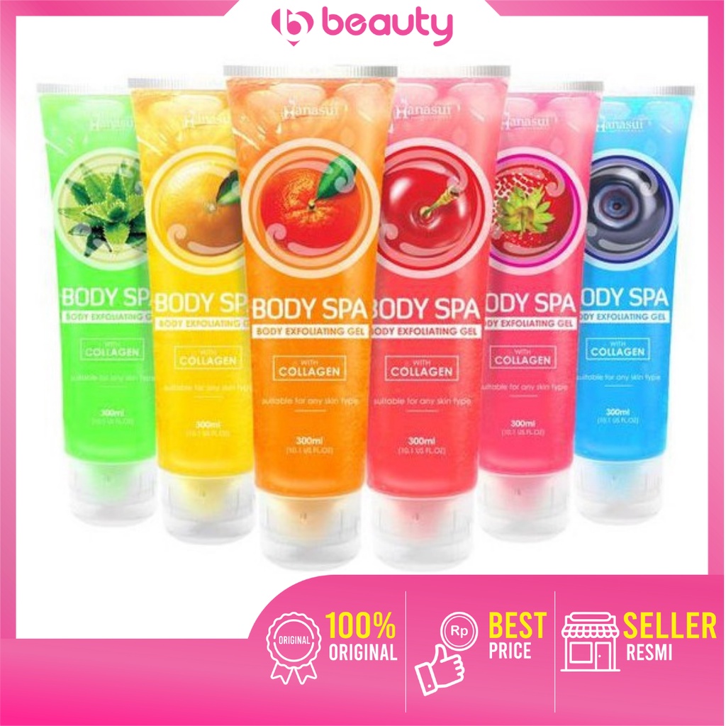 Jual BEAUTY HANASUI Body Spa Exfoliating Gel with Collagen 300ml ...