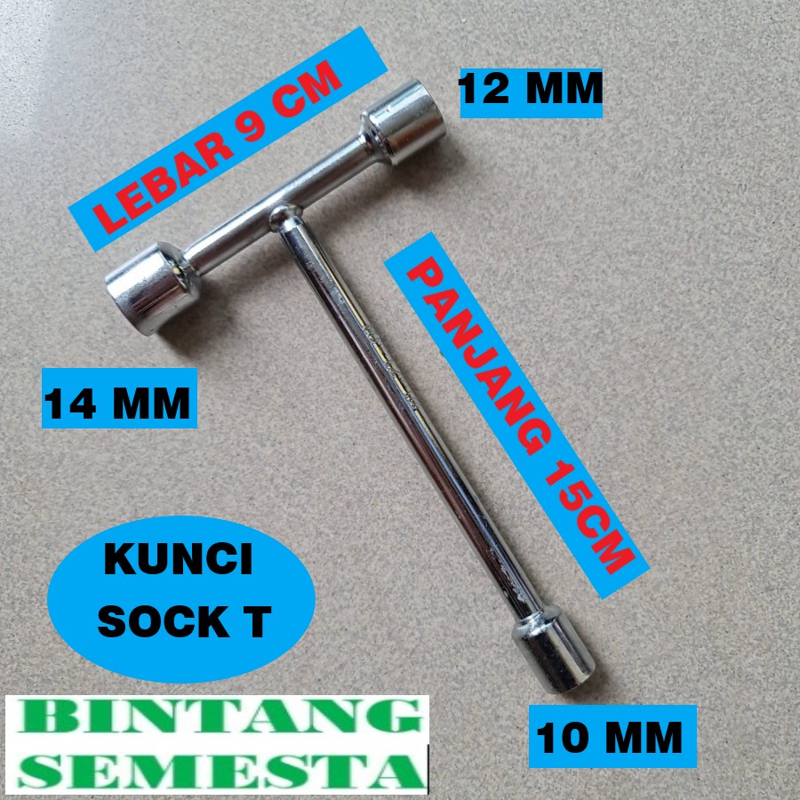 Jual KUNCI SHOCK T KOMBINASI SOCK T 10MM 12MM 14mm | Shopee Indonesia
