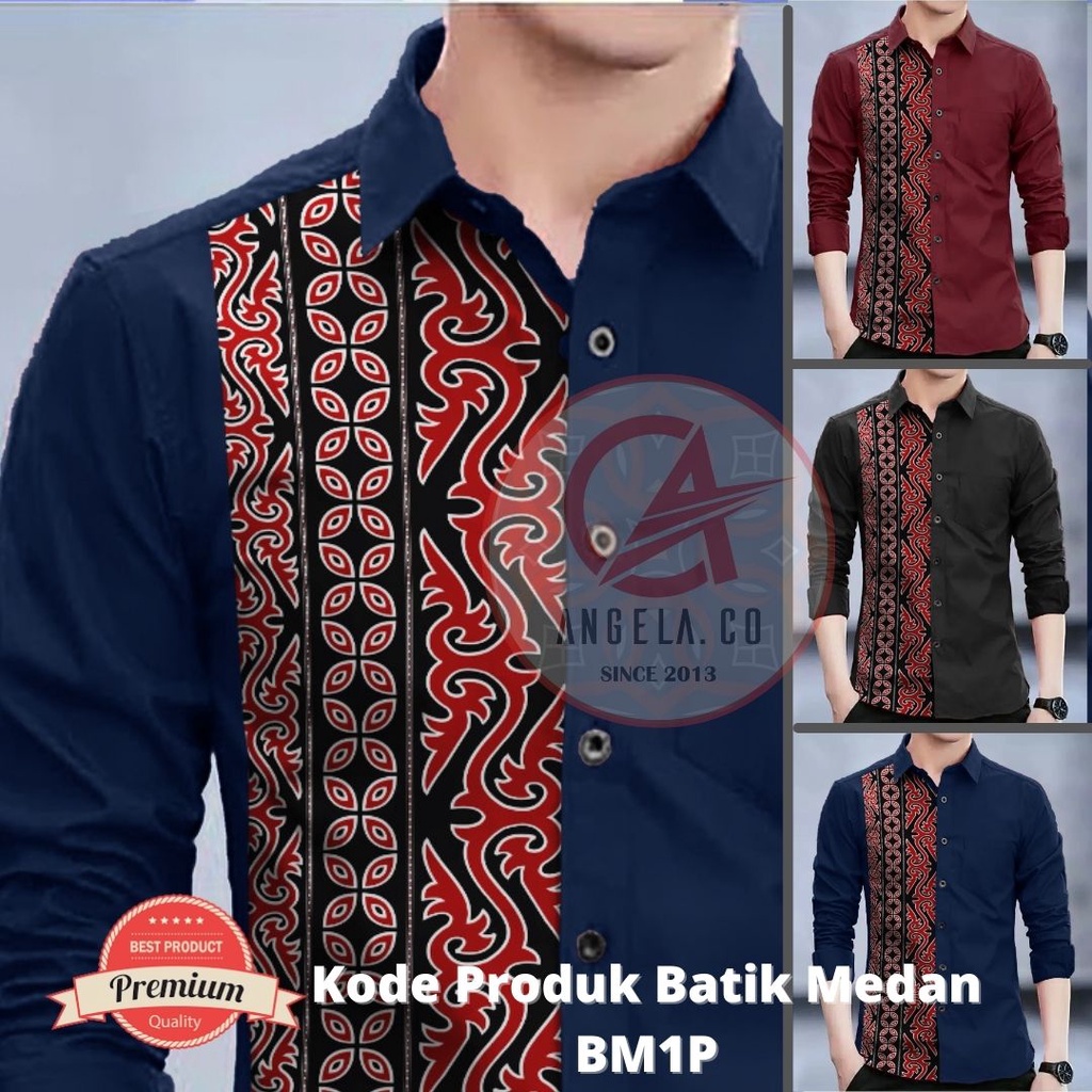 Jual Angelaco | Kemeja Batik Lengan Panjang Pria | Batik Batak Pria Motif Gorga Medan BM1 ...
