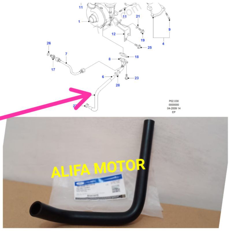 Jual Selang Turbo Output Ford Ranger & Everest All Type Genuine Ford ...