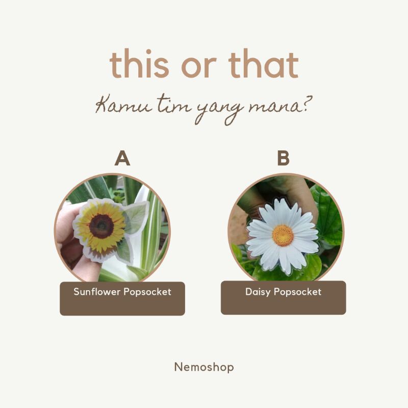 Jual POPSOCKET GRIPTOK AKRILIK DAISY SUNFLOWER BUNGA MATAHARI KOREA | Shopee Indonesia