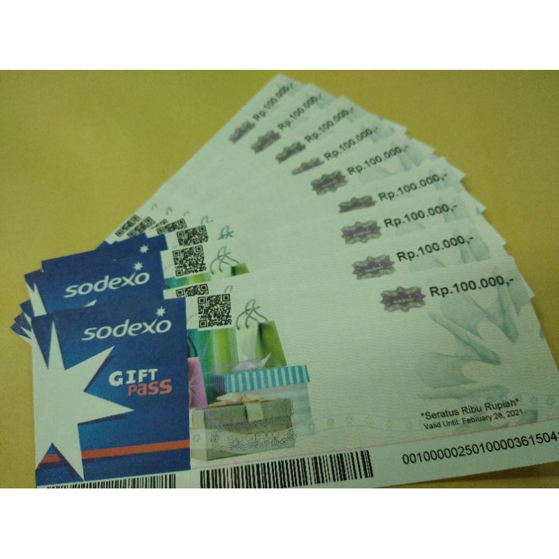 Jual Voucher Sodexo pecahan 100.000 expired 30 November 2024 98.000 ...
