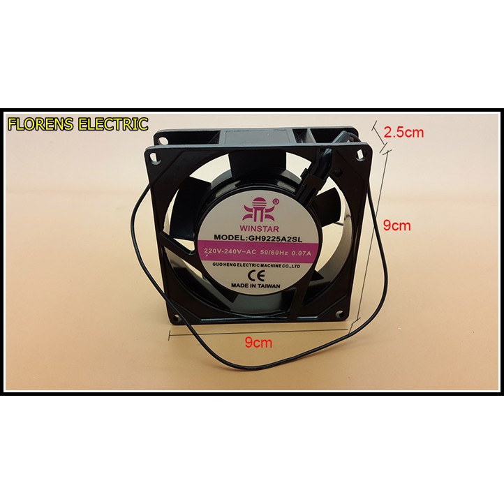 Jual Winstar Cooling Fan AC 220V ukuran 9cm x 9cm x 2.5cm / kipas ...
