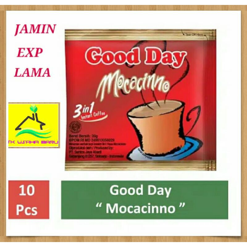 Jual Good Day Mocacinno 10 Sachet X 20 Gr- Goodday all varian | Shopee ...