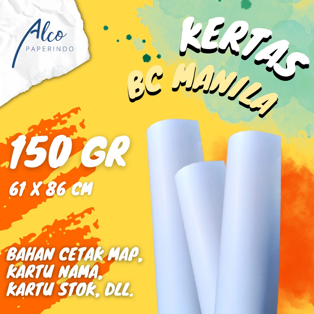 Jual Kertas BC Manila Putih 150gr ukuran 61x86 cm | Shopee Indonesia