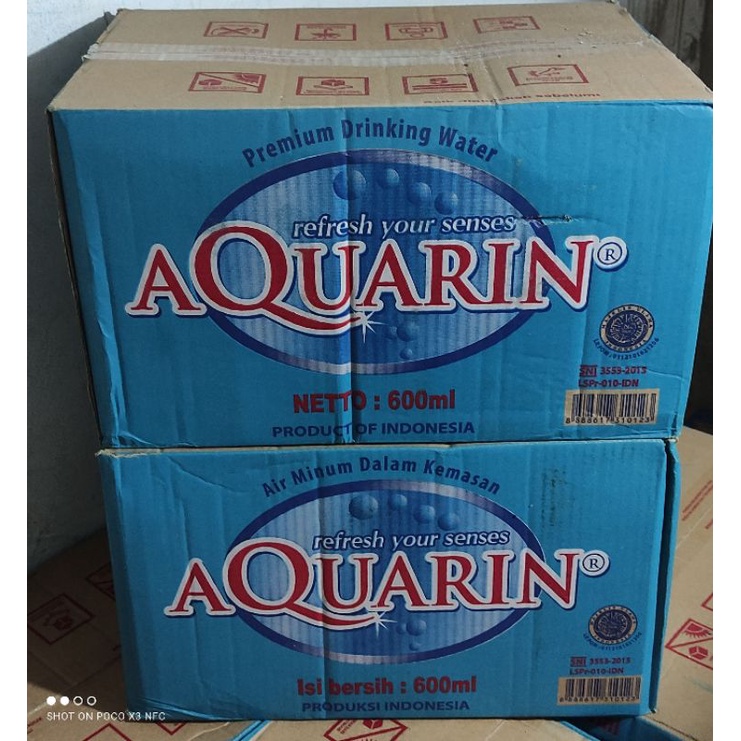 Jual AIR MINERAL AQUARIN 600ML X 24 BOTOL | Shopee Indonesia