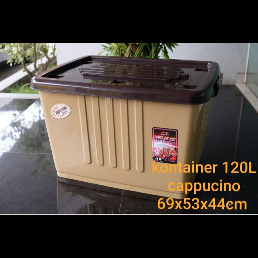 Jual Pluto Container Box Plastik Cappucino 120 Liter - Kontainer Box ...