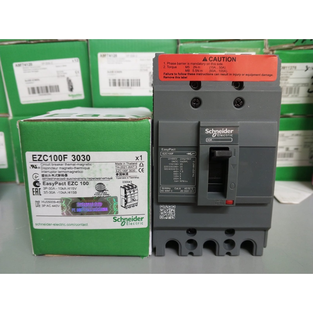 Jual mccb Schneider breaker EZC100F 3P 30A EZC100F3030 3phase 3p 30a | Shopee Indonesia