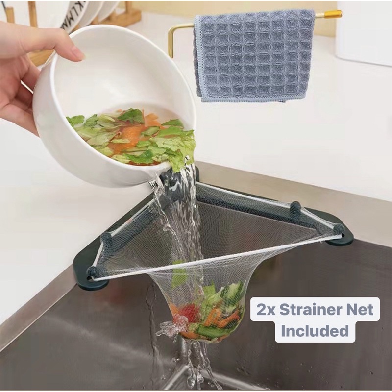 Jual Universal Kitchen Sink Strainer Drainer Colander with Towel Rack ...