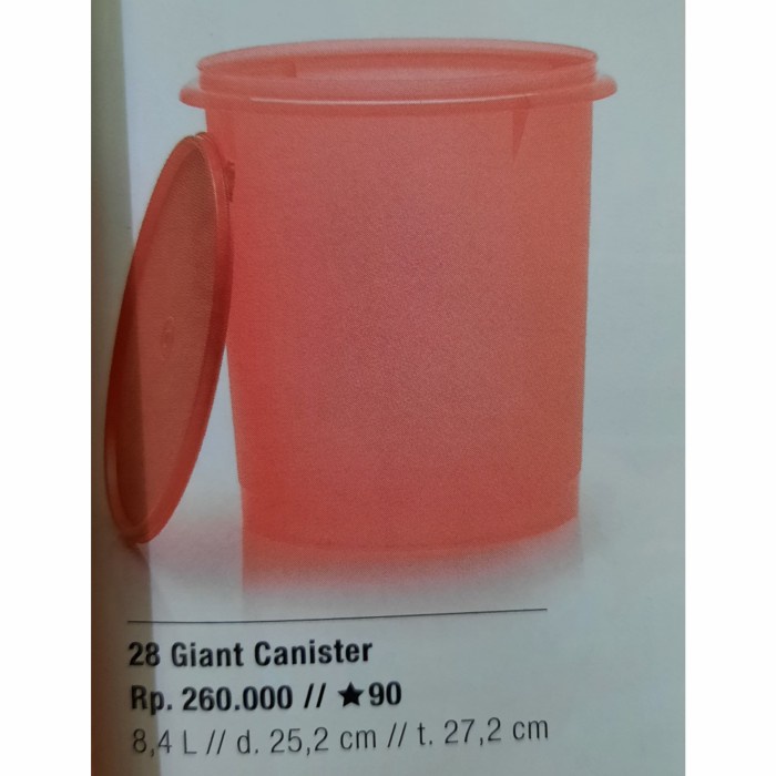 Jual Baru Tutup Giant Canister (Toples Besar) 8,4L Tupperware | Shopee ...