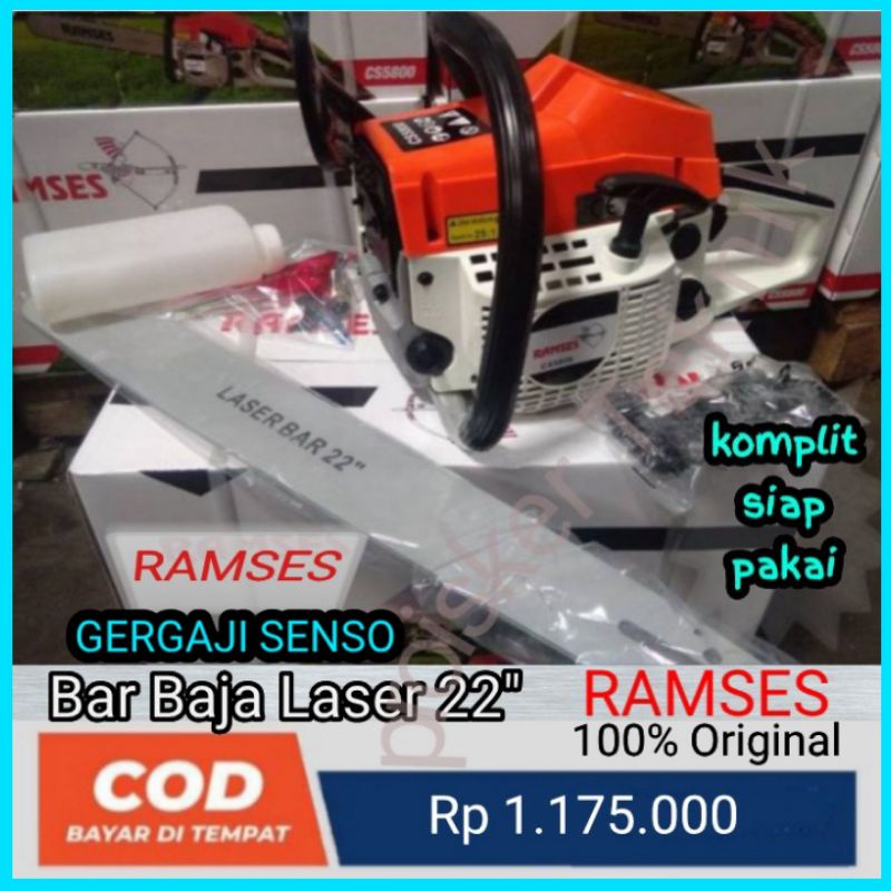 Jual Gergaji mesin senso chainsaw Ramses murah 22 inci Gergaji pemotong ...
