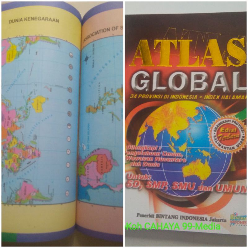 Jual Buku peta atlas global dunia | Shopee Indonesia