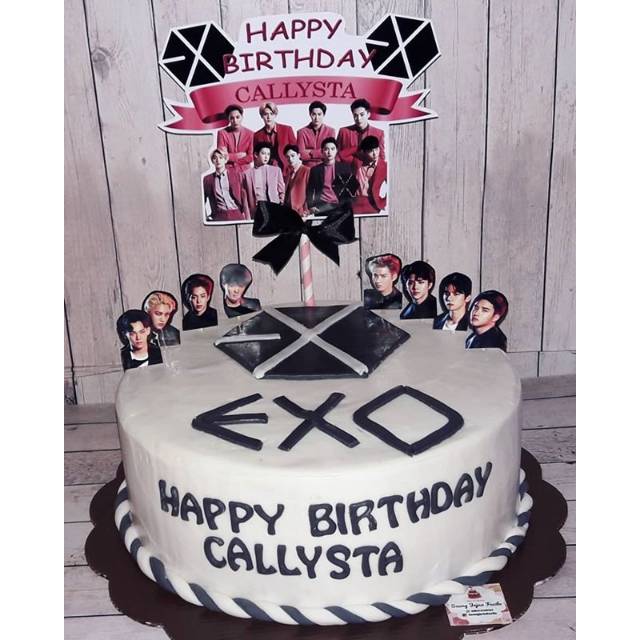 Jual Kue ulang tahun exo cake ultah boyband korea exol | Shopee Indonesia