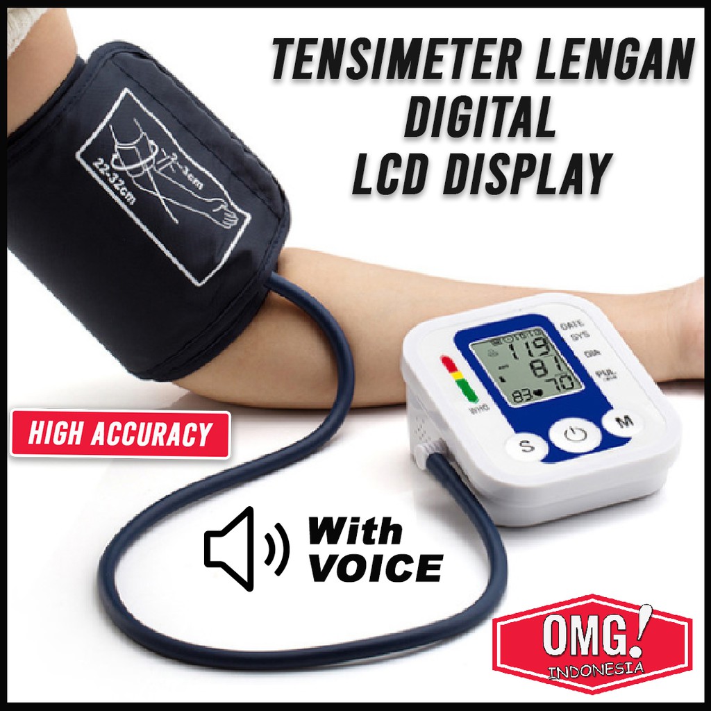 Jual TENSIMETER DIGITAL LCD DISPLAY PENGUKUR TEKANAN TENSI DARAH ...