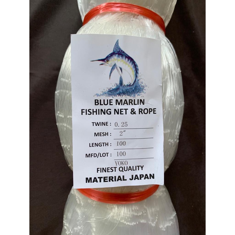 Jual Jaring Senar 025 2 inch 100x100yard YOKO - Cap Blue Marlin ...