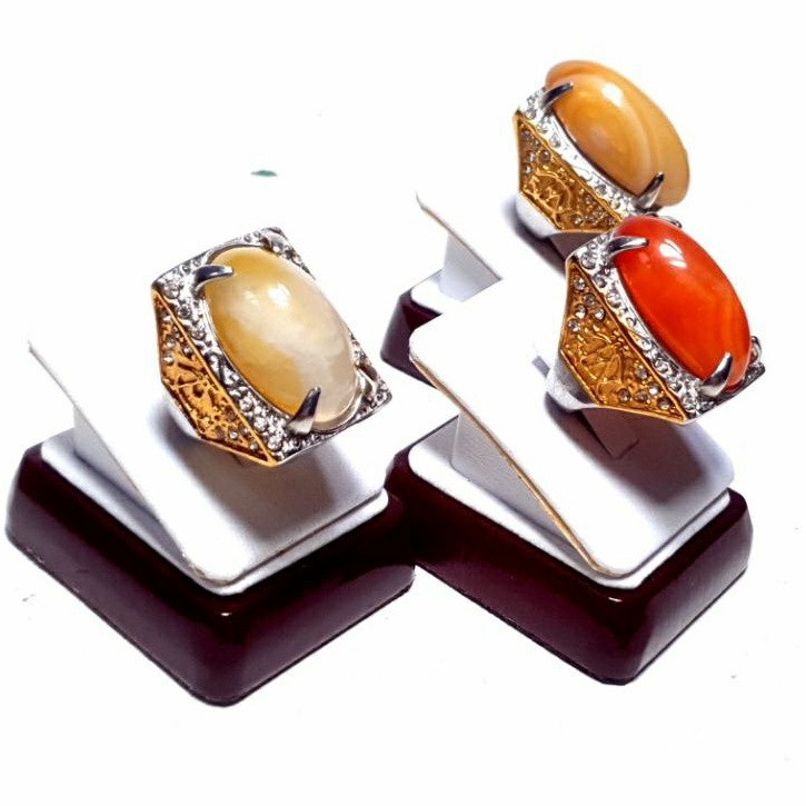 Jual 100% NATURAL BATU AKIK PANDAN DENGAN RING TITANIUM MODEL KOTAK ...