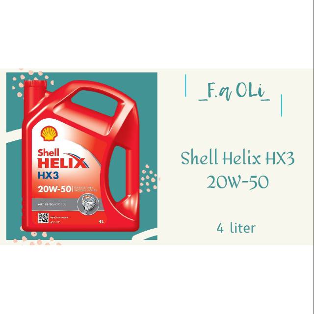 Jual Shell Helix HX3 20W-50 4 liter | Shopee Indonesia