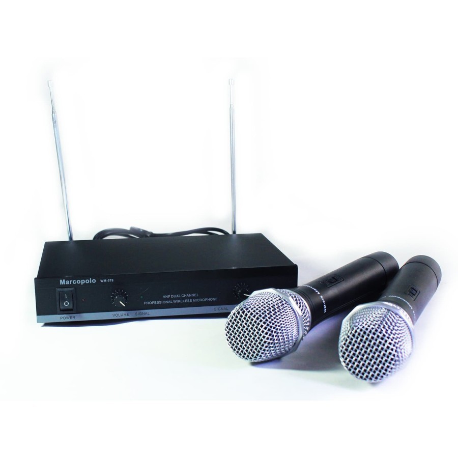 Jual Microphone / Mic Nirkabel VHF Wireless Marcopolo WM-578 - Receiver ...