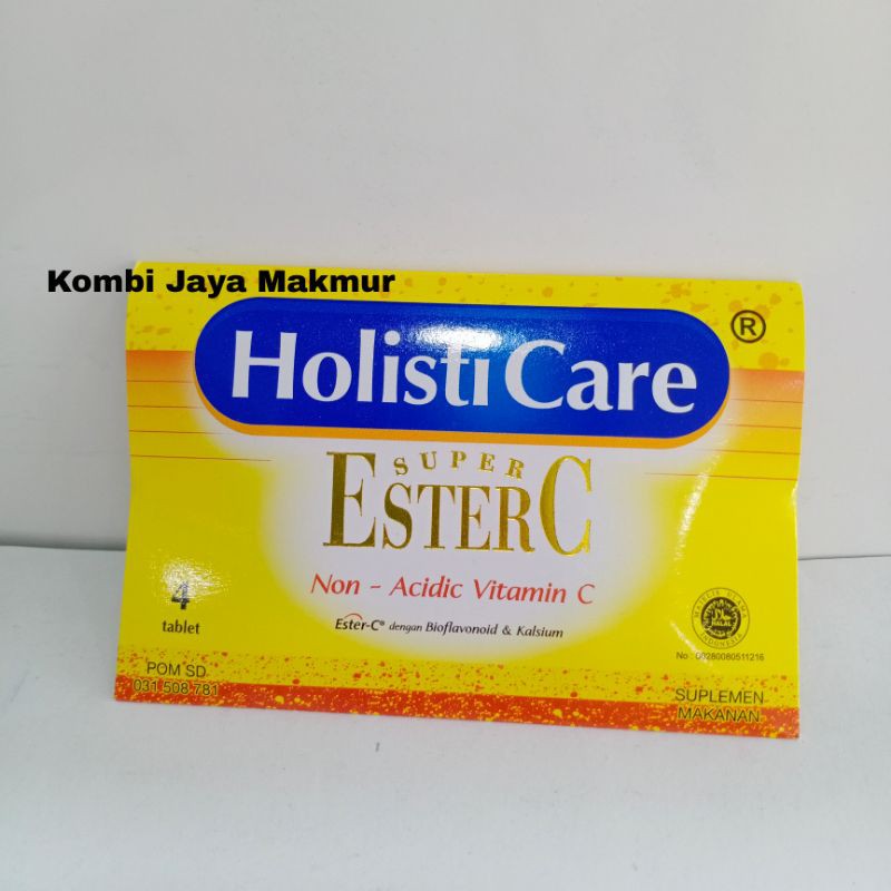 Jual Ester C Holiscare / strip @4 tablet ( vitamin C) | Shopee Indonesia