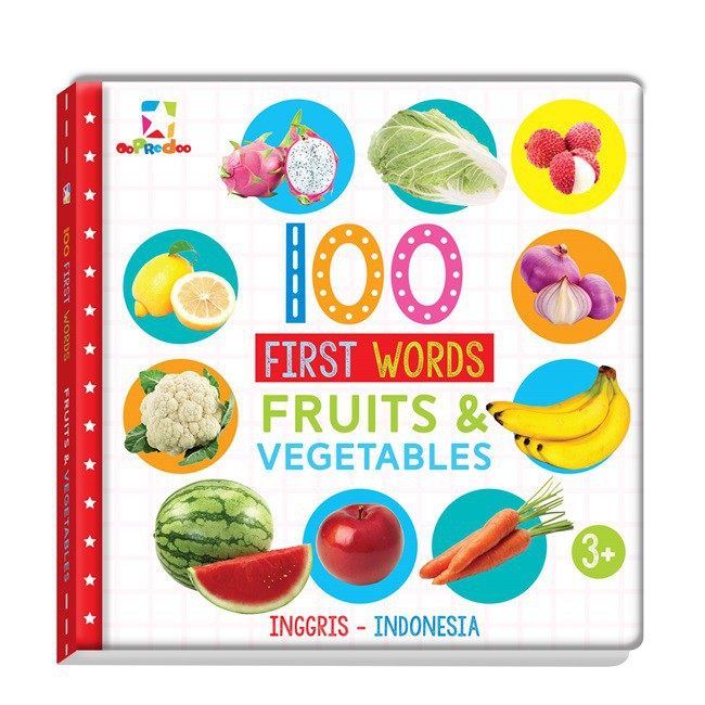 Jual Buku Anak 100 First Words: Fruits & Vegetables (Inggris ...