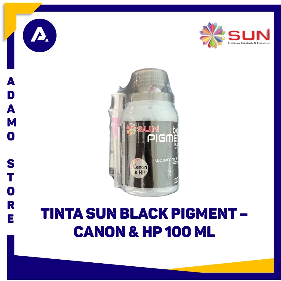 Jual Tinta Sun Black Pigment Ink Canon HP 100ml | Shopee Indonesia