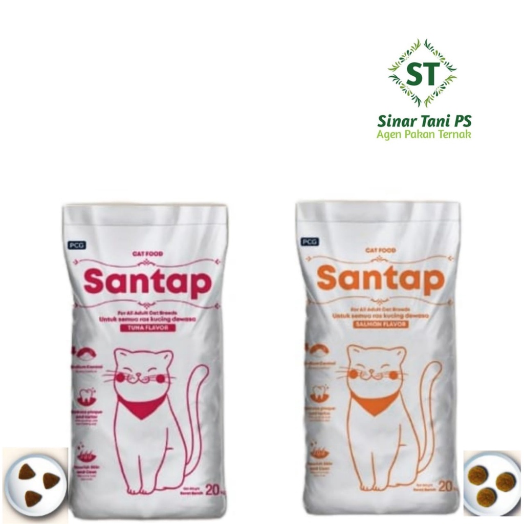Jual Santap Repack 1kg Makanan Pakan Kucing Dewasa Kering / Adult Cat ...