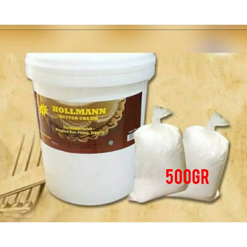 Jual HOLLMAN BUTTER CREAM PUTIH, ECER 500GR DALAM KEMASAN, BUTTER ...