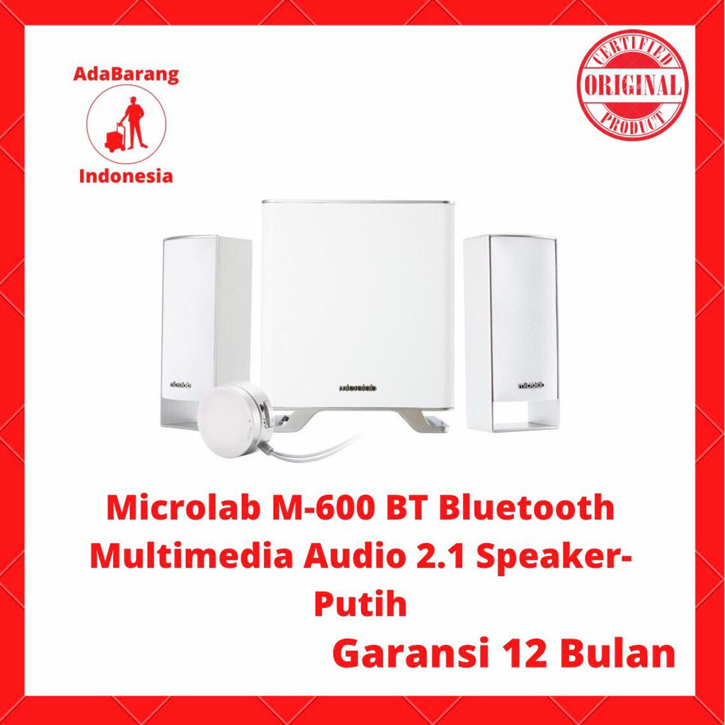 Jual Microlab M-600 BT bluetooth multimedia audio 2.1 speaker White ...