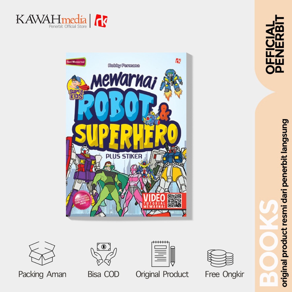 Jual BUKU ANAK - SUPERKIDS : MEWARNAI ROBOT & SUPERHERO - Robby Permana | RuangKata | Shopee ...