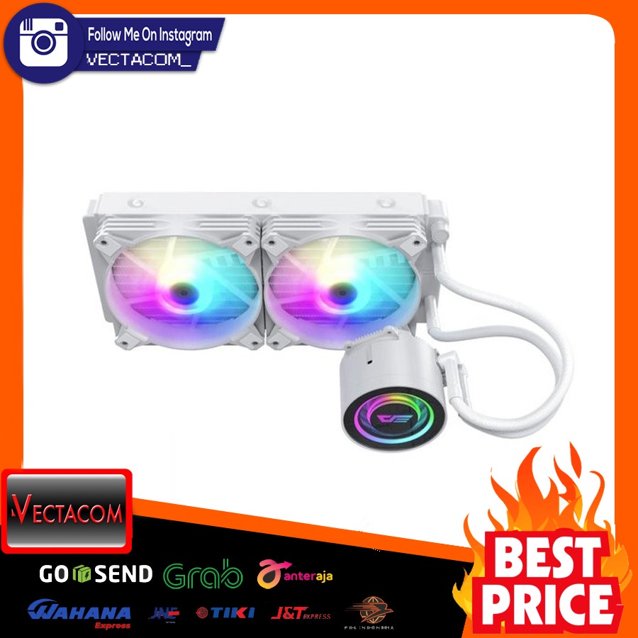 Jual CPU Cooler Aigo Darkflash DX240 V2 White - ARGB AIO Liquid Cooling ...
