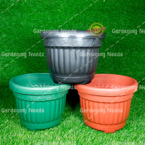 Jual Pot Bunga/Tanaman BP NKH 25 Merah Bata Hitam Hijau | Shopee Indonesia