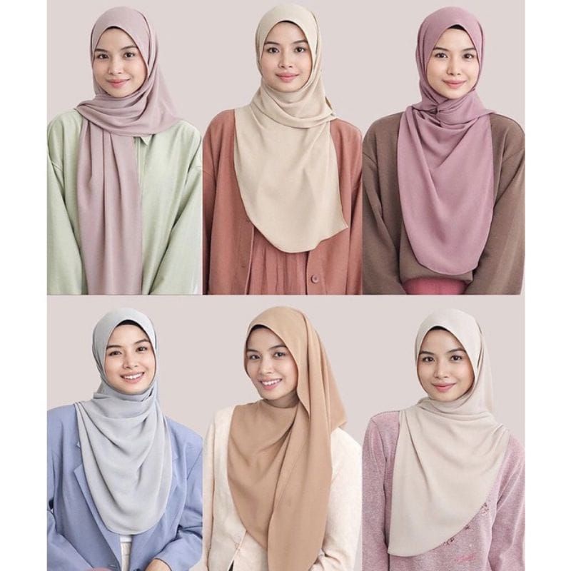 Jual Hijab/jilbab/kerudung Pasmina oval DIAMOND CREPE 180X75cm | Shopee Indonesia