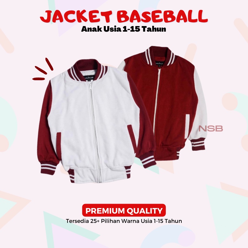 Jual Jacket Bomber Ziper Zipper Jaket Varsity Anak Cowok Cewek Pria ...