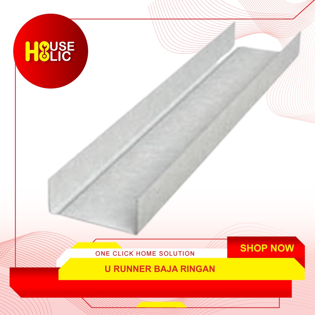 Jual U Runner Rangka Atap Baja Ringan / Metal Star U Raner Panjang 3 Meter | Shopee Indonesia