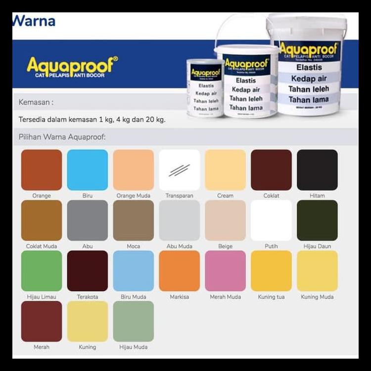 Jual Diskon Aquaproof Aqua Proof Cat Anti Bocor Waterproofing Galon 4Kg ...