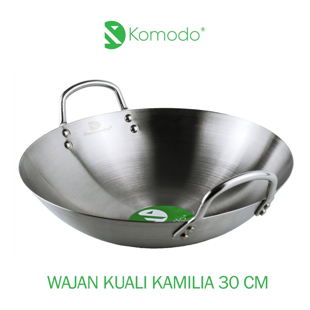 Jual KOMODO WAJAN KUALI KAMILIA STAINLESS STEEL PENGGORENGAN 30 CM ...