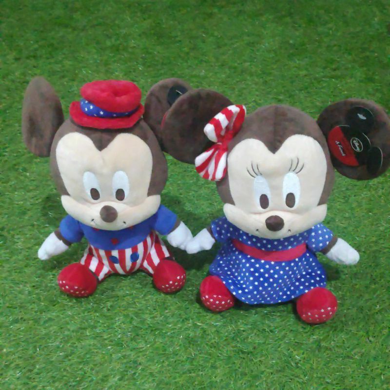 Jual Boneka Couple Sepasang Mickey & Minnie USA Costume Limited Edition ...
