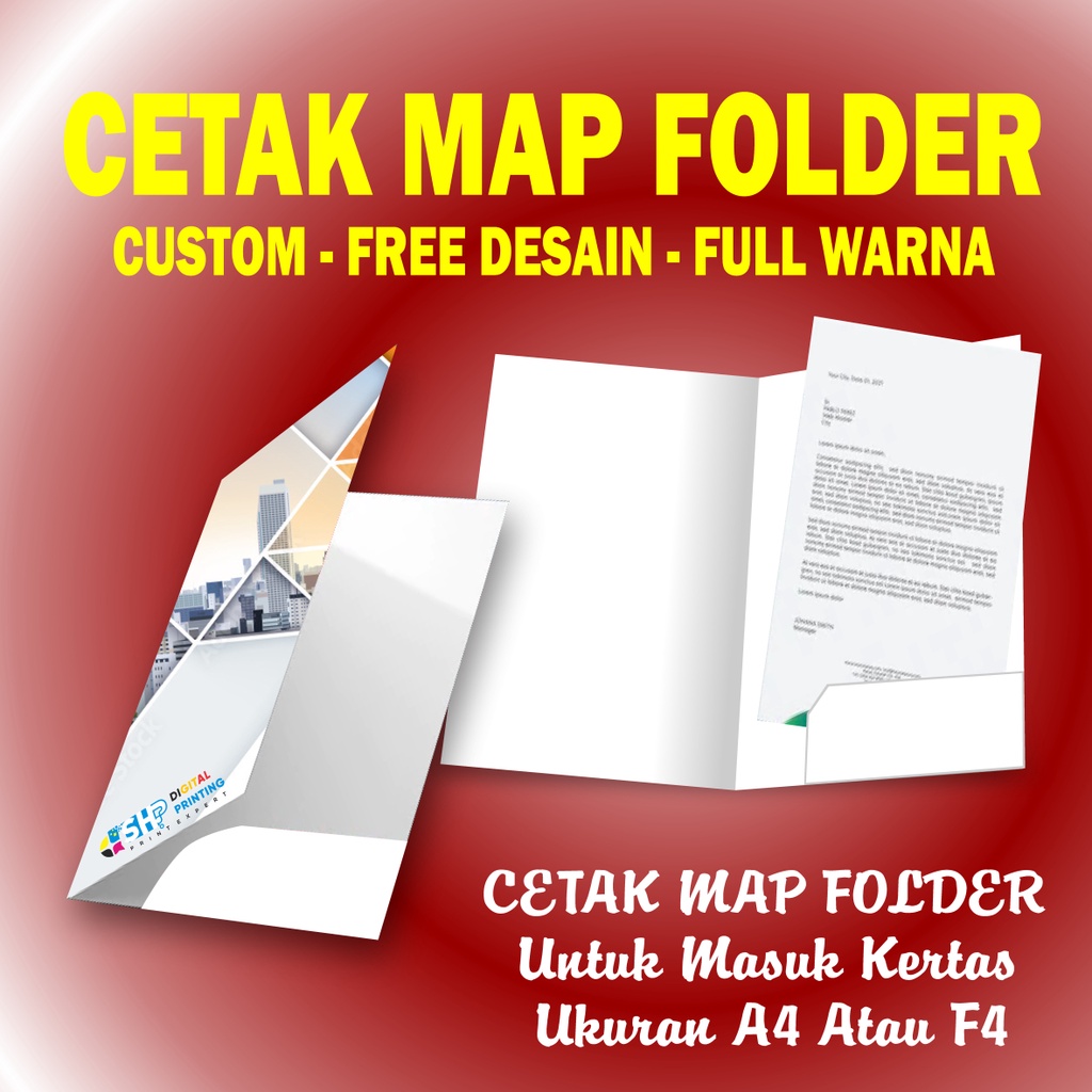 Jual Cetak Map Folder F4 A4 / Map Sekolah, Kantor Map Custom | Shopee Indonesia