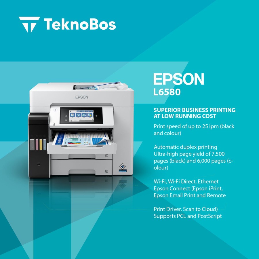 Jual Epson EcoTank L6580 A4 Colour Wi-Fi Duplex All-in-One Ink Tank Printer | Shopee Indonesia