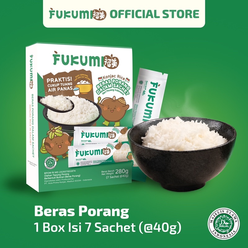 Jual FUKUMI Beras Porang Box Sachet - Shirataki/Konjac Rice | Shopee ...