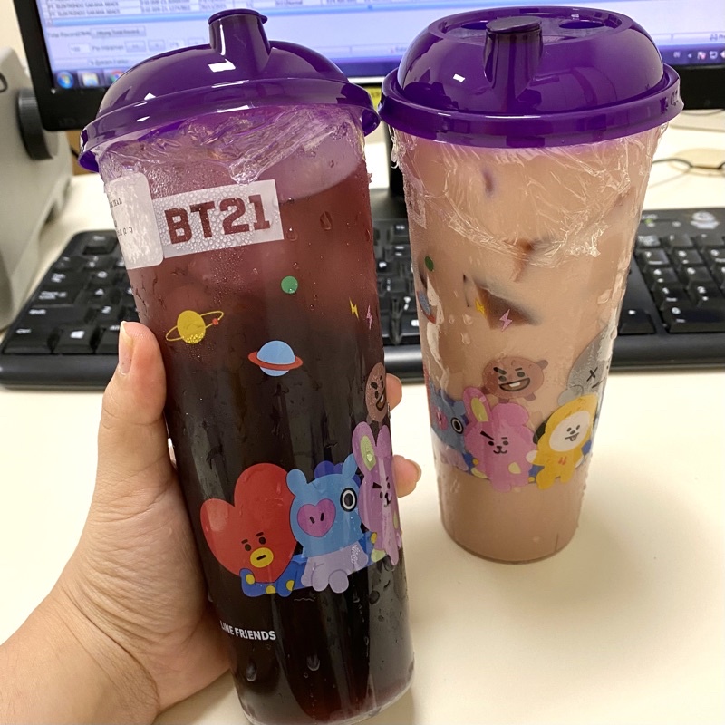 Jual Reuseable Cup Gelas Chatime x BT21 | Shopee Indonesia