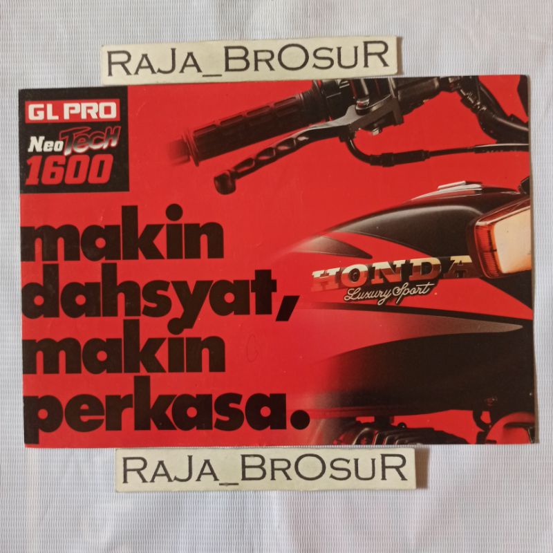 Jual Poster brosur katalog leaflet jadul lawas Honda GL PRO Neotech 1996 | Shopee Indonesia