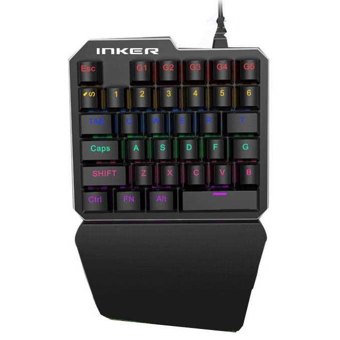 Jual INKER Single Hand Mechanical Gaming Keyboard RGB - K9 | Shopee ...