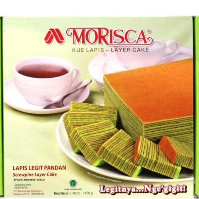 Jual Morisca Kue Lapis Legit Pandan - 1100 gr | Shopee Indonesia