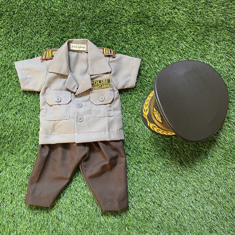 Jual SERAGAM POLISI NEWBORN, TOPI POLISI NEWBORN, SERAGAM BHAYANGKARI ...