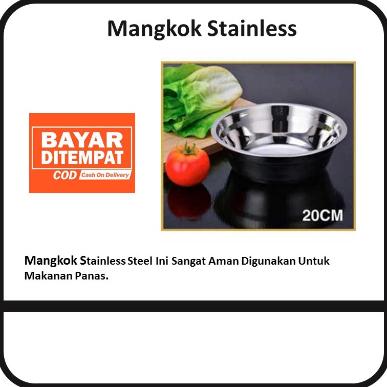 Jual Mangkok Stainless Steel Bowl Mangkuk Estetik Besar Kecil Aesthetic ...