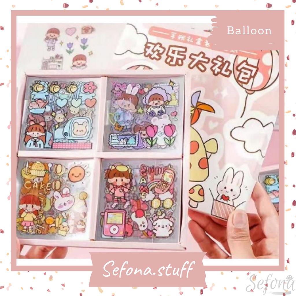 Jual [Part 1] 100 pcs Stiker Box Motif Kartun Momo, Bobo, Beruang Anti ...