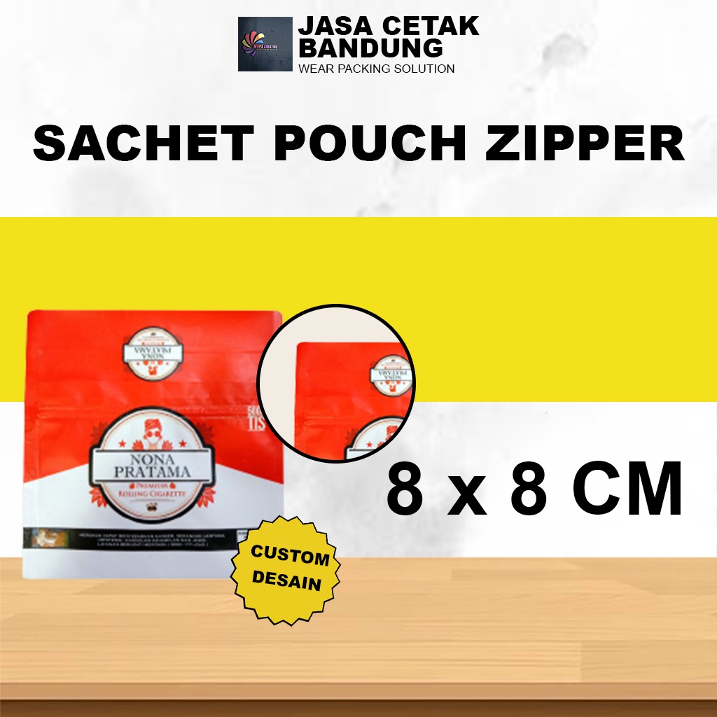 Jual KEMASAN CUSTOM SACHET + ZIPPER UKURAN 8X8 | Shopee Indonesia