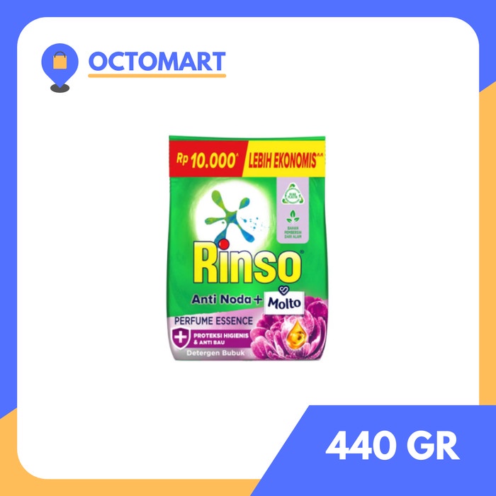Jual RINSO MOLTO Deterjen Bubuk 400g / 400gr / 400 gr Powder Detergent ...