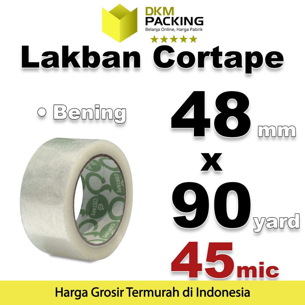 Jual Lakban 48mm x 90yard CORTAPE Plakban Isolasi OPP Tape PREMIUM ...